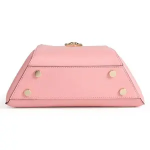 DESERI Rosa Mini Handbag In Saffiano Leather - Pink