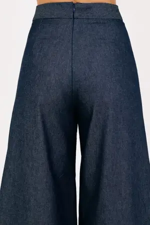 VALENTINA GORDON Flow Wide-leg Denim Pants