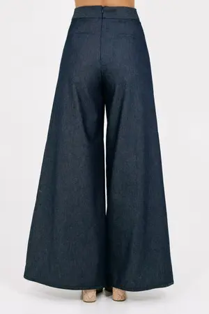 VALENTINA GORDON Flow Wide-leg Denim Pants