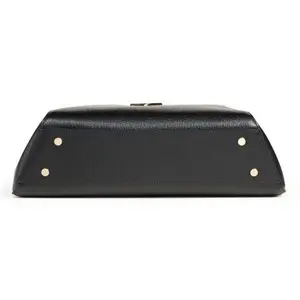 DESERI Rosa Handbag In Saffiano Leather With Gold-tone Hardware - Black