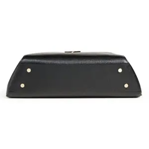 DESERI Rosa Handbag In Saffiano Leather With Gold-tone Hardware - Black