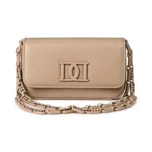 DESERI Sarah Crossbody Belt Bag In Spanish Calf Leather - Desert