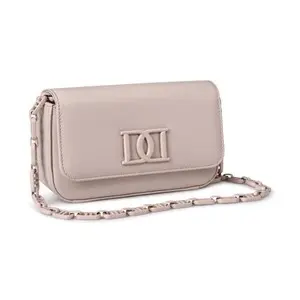 DESERI Sarah Crossbody Belt Bag In Spanish Calf Leather - Sand