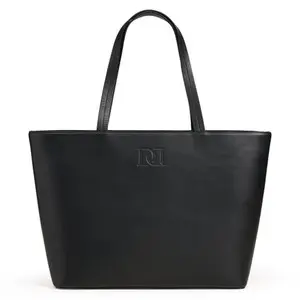DESERI Maya Tote In Premium Calf Leather With Gold Tone Hardware