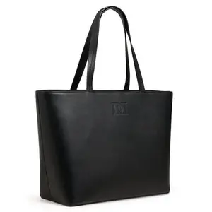 DESERI Maya Tote In Premium Calf Leather With Gold Tone Hardware
