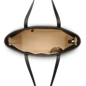 DESERI Maya Tote In Premium Calf Leather With Gold Tone Hardware