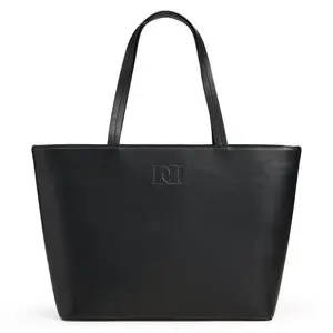 DESERI Maya Tote In Premium Calf Leather With Gold Tone Hardware