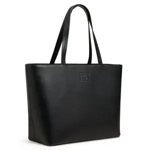 DESERI Maya Tote In Premium Calf Leather With Gold Tone Hardware