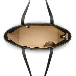 DESERI Maya Tote In Premium Calf Leather With Gold Tone Hardware