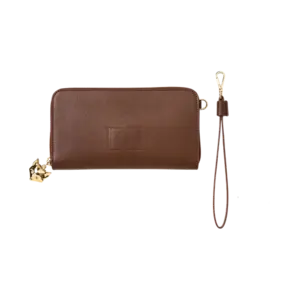 DESERI Paris Saffiano Leather Wallet - Brown