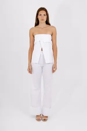 VALENTINA GORDON Wide-leg Cotton Pants
