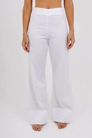 VALENTINA GORDON Wide-leg Cotton Pants