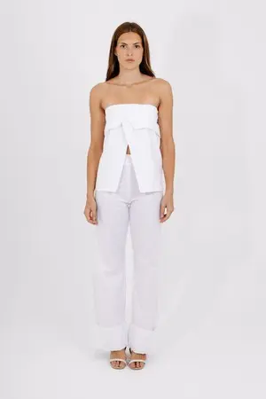 VALENTINA GORDON Wide-leg Cotton Pants