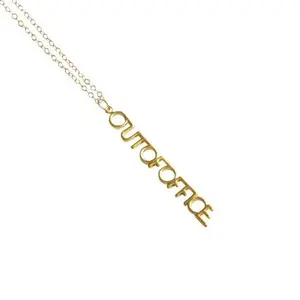 OUTOFOFFICE Charm Necklace In Vermeil - Gold