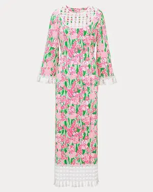 LILLY PULITZER Strothers Stretch Maxi Shift Caftan