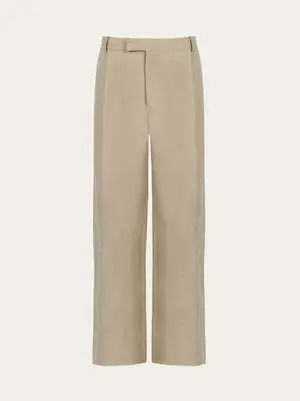 FERRAGAMO Relaxed Tailored Trouser - Beige