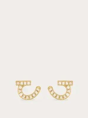 FERRAGAMO Earrings With Crystals - Gold