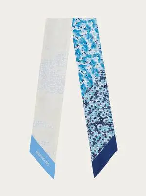 FERRAGAMO Palazzo Print Bandeau - Blue