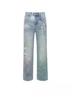 BIRTH OF ROYAL CHILD Printed Chain Jeans - Blue