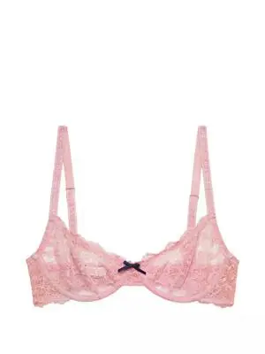 Fleur Du Mal Bianca Lace Balconette Bra - Pink