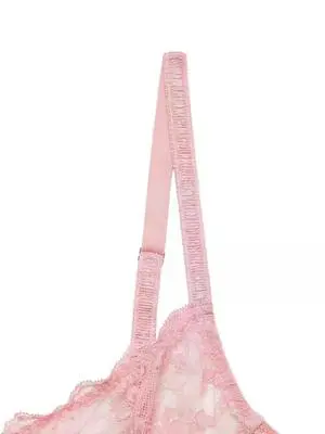FLEUR DU MAL Bianca Lace Balconette Bra - Pink