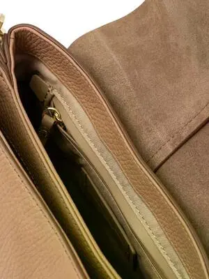 GIANNI CHIARINI Textured Leather Shoulder Bag - Brown