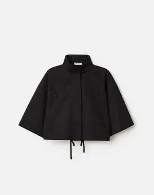 Lafayette 148 New York Organic Cotton Oversized Shirt Jacket - Black