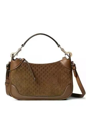 Gucci Jacquard Satchel - Brown