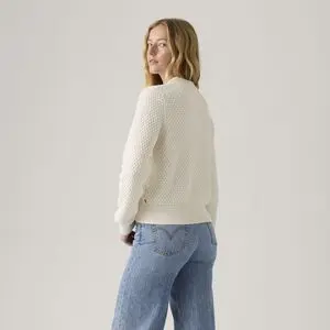 LEVI'S Snowflake Crewneck Pullover Sweater - Tofu