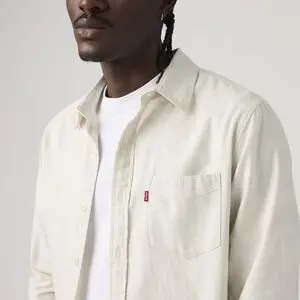 LEVI'S Sunset One Pocket Standard Fit Flannel Shirt - Silver Birch