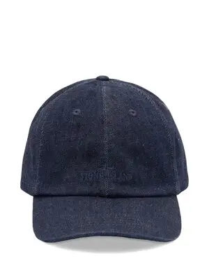 Stone Island Cotton Baseball Cap - Blue