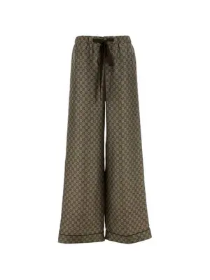 Gucci Gg Silk Trousers