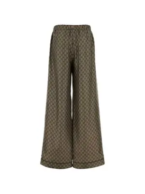 Gucci Gg Silk Trousers