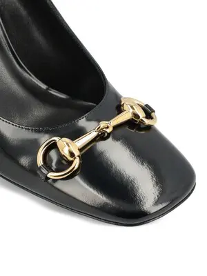 Gucci Leather Horsebit Pumps - Black