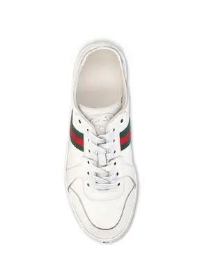 Gucci Stretch Leather Sneakers - White