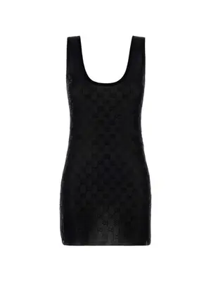 Gucci Gg Crystal Mini Dress - Black