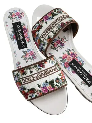 Dolce & Gabbana Embroidered Flat Sandals