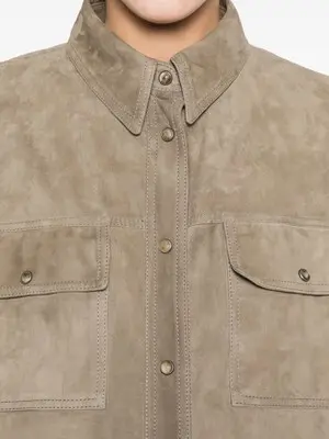 Brunello Cucinelli Leather Shirt - Green