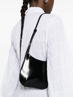 Jacquemus Le Petit Bisou Leather Shoulder Bag - Black