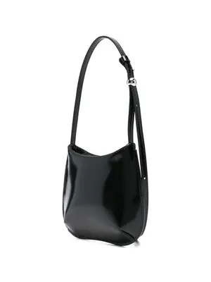 Jacquemus Le Petit Bisou Leather Shoulder Bag - Black