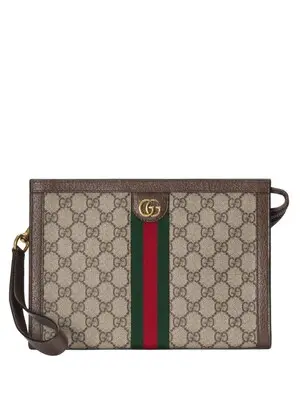 Gucci Ophidia Gg Pouch - Brown