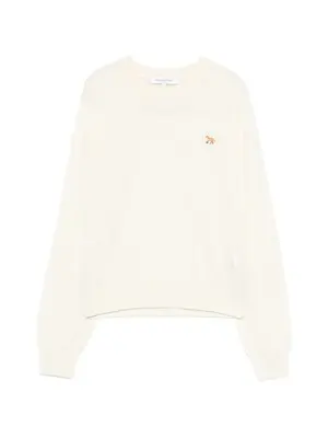 Maison Kitsuné Baby Fox Wool Crewneck Jumper - Beige