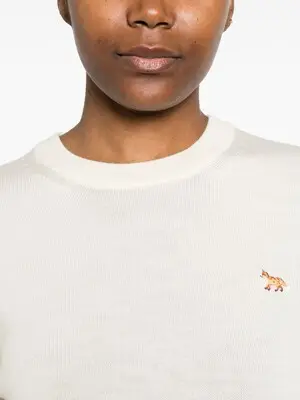 Maison Kitsuné Baby Fox Wool Crewneck Jumper - Beige