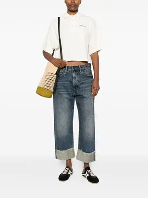 Maison Kitsuné Oversized Cotton Polo Shirt - Beige