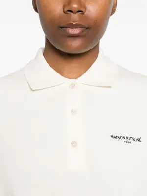 Maison Kitsuné Oversized Cotton Polo Shirt - Beige