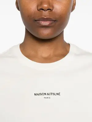 Maison Kitsuné Logo Cotton T-shirt - Beige