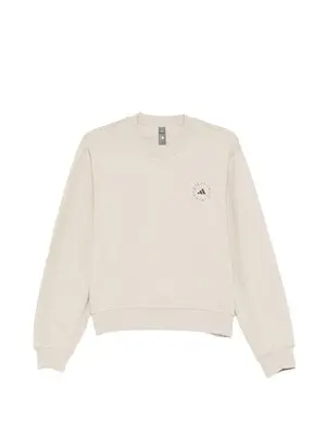 Adidas By Stella McCartney Cotton Crewneck Sweatshirt - Beige