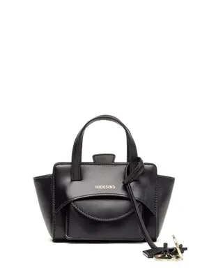 HIDESINS Flap Xs Leather Tote Bag - Black