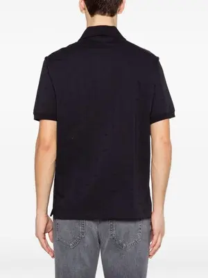 Emporio Armani Logo Cotton Polo Shirt - Blue