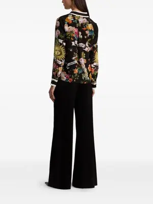 Alice + Olivia Printed Silk Shirt